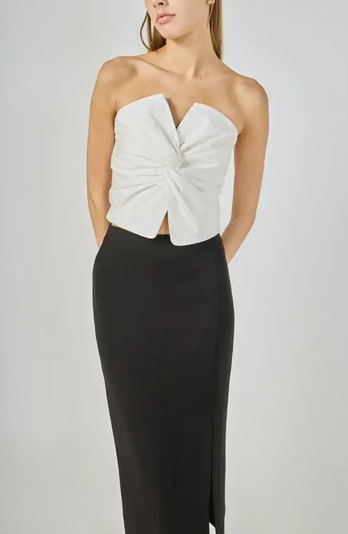 Endless Rose Twist Knot Cropped Tube Top