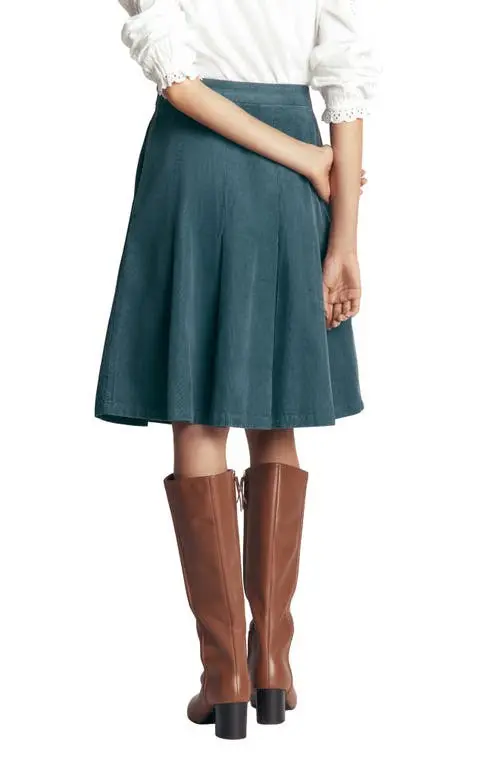 Boden Flippy Corduroy Pleated Mini Skirt