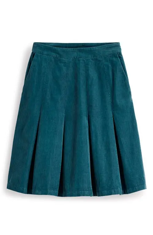 Boden Flippy Corduroy Pleated Mini Skirt