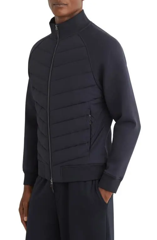 REISS Calvorn Quilted Hybrid Jacket