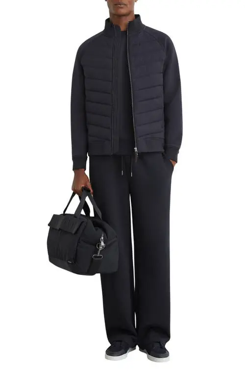 REISS Calvorn Quilted Hybrid Jacket