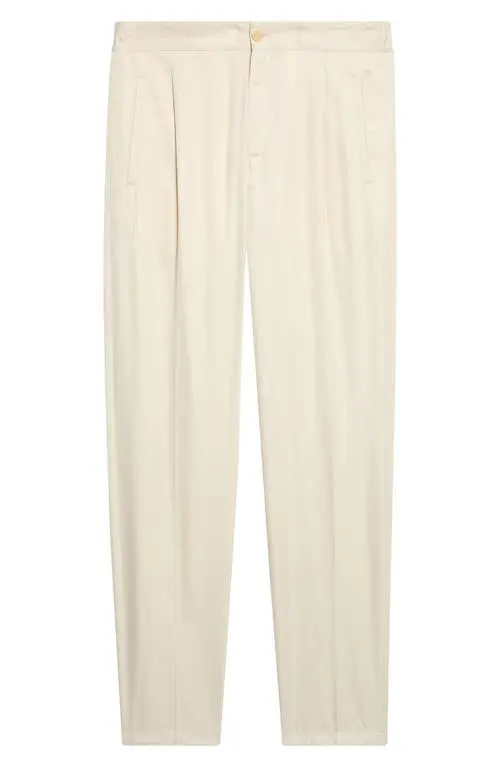 Isaia Single Pleat Cotton Trousers