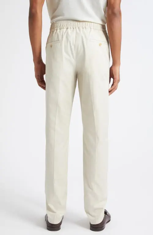 Isaia Single Pleat Cotton Trousers