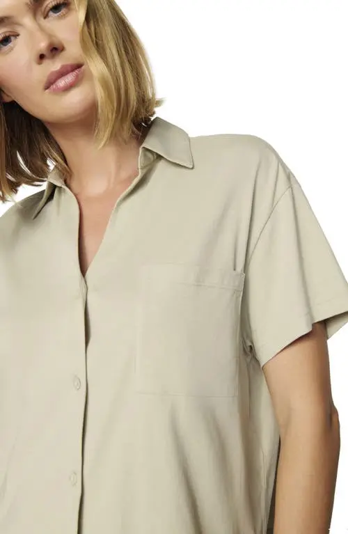 Eberjey Pima Cotton Short Sleeve Pajamas - Sandstone