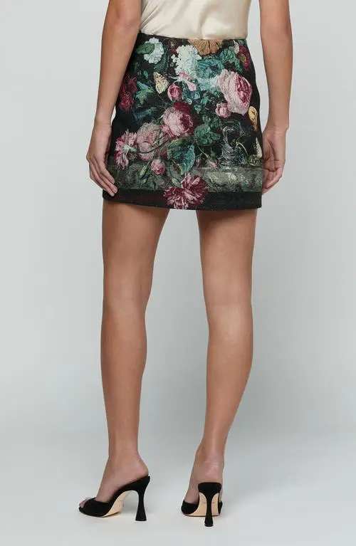 L'Agence Marseille Floral Tapestry Mini Skirt