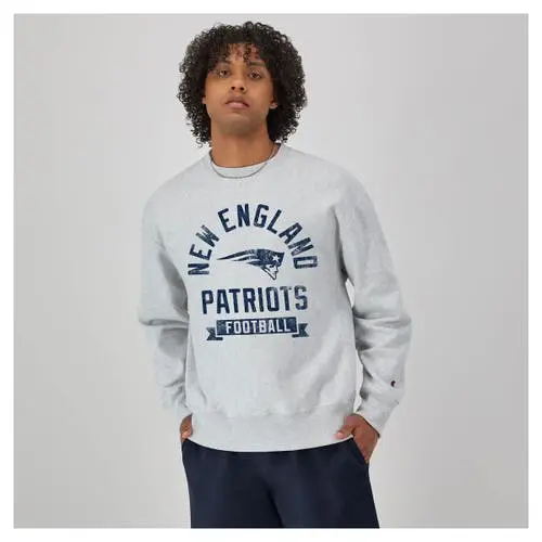 Champion New England Patriots Reverse Weave Fleece Pullover Sweatshirt
