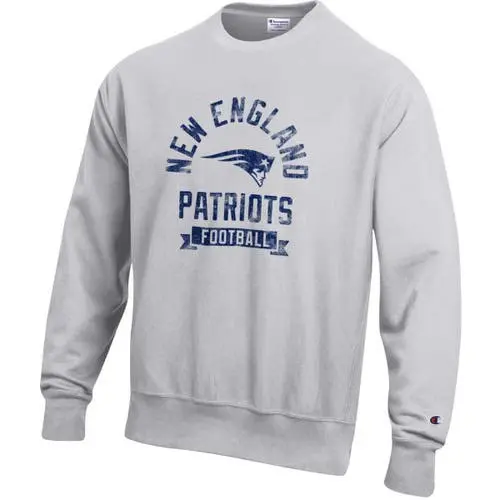 Champion New England Patriots Reverse Weave Fleece Pullover Sweatshirt