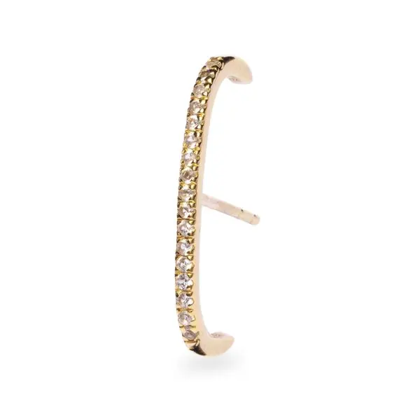 ZOHREH White Sapphire Pave Suspender Earring 14k Vermeil - Gold