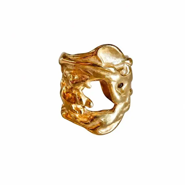 ISKRA Liquify Steel Ring - Gold