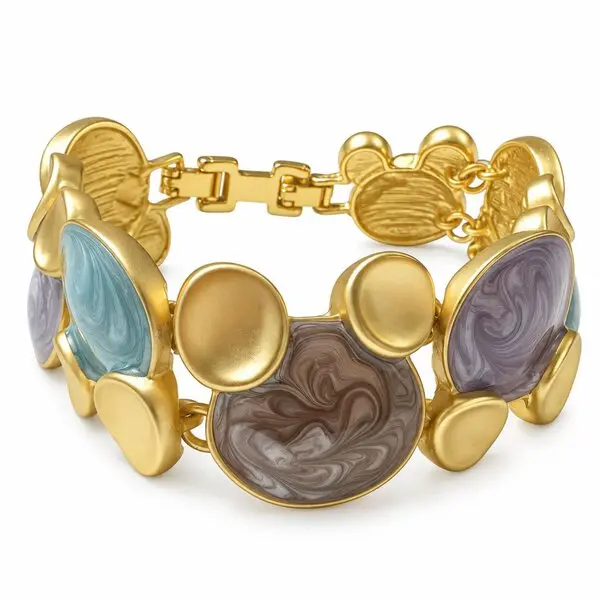 BY OZGE Gold-plated Enamel Bracelet - Blue/gold/white