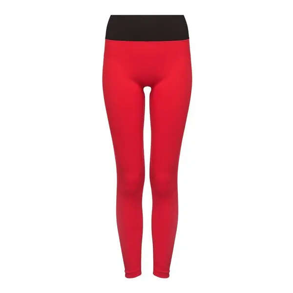 HEART AND SOUL Red / Black Bright Brb High-waisted Activewear Leggings