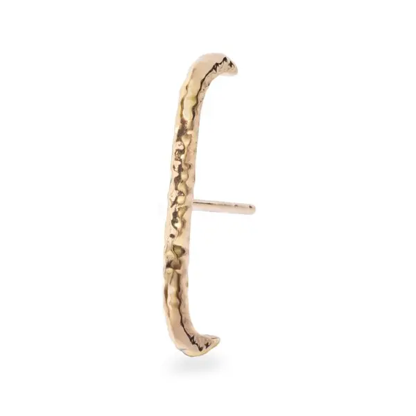 ZOHREH Hammered Suspender Earring 14k Vermeil