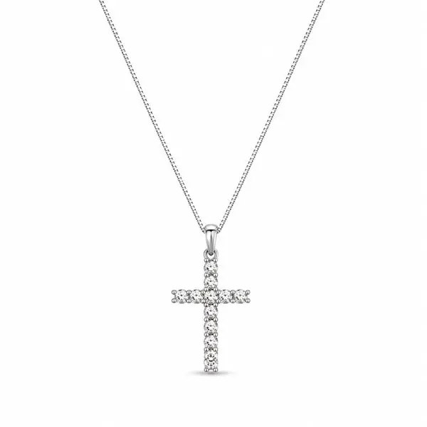 BY OZGE Luminous Cross Gold Plated Necklace