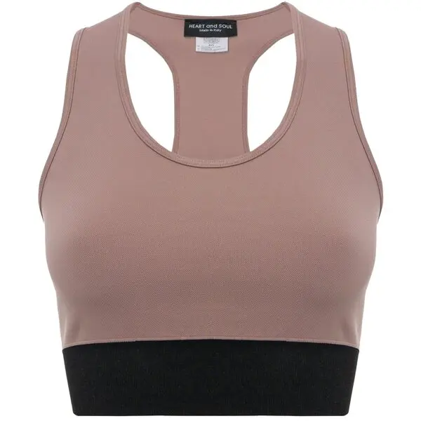 HEART AND SOUL Neutrals / Dove Grey/ Brb Activewear Top