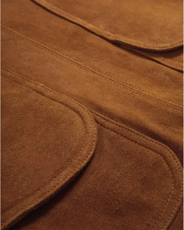 Veronica Beard Norwood Leather Mini Skirt - Whisky