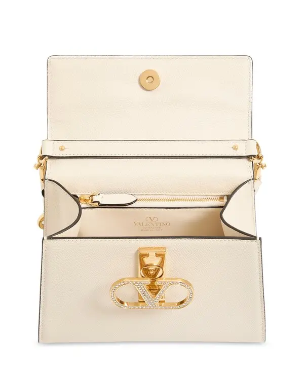 Valentino Garavani Small Leather Top Handle Bag - Light Ivory