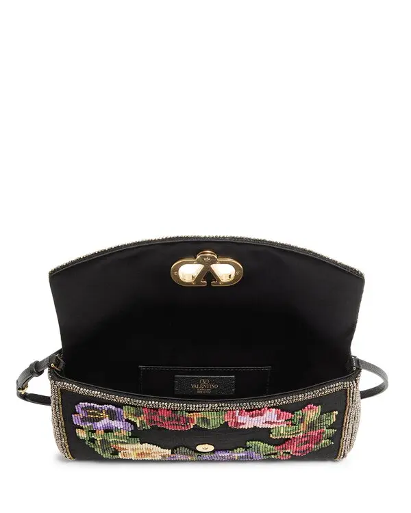 Valentino Garavani Devain Vlogo Small Embroidered Shoulder Bag