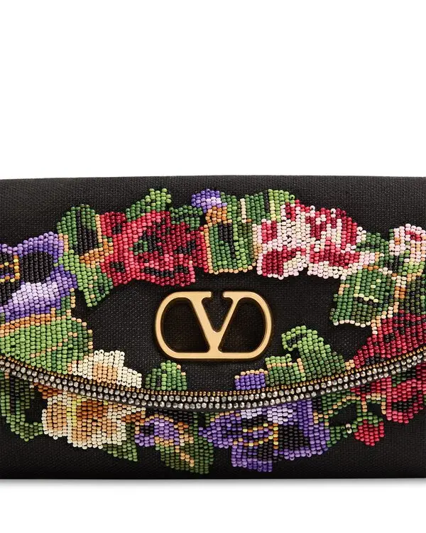 Valentino Garavani Devain Vlogo Small Embroidered Shoulder Bag