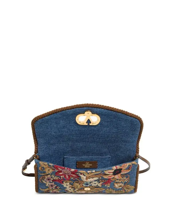 Valentino Garavani Devain Vlogo Small Embroidered Shoulder Bag