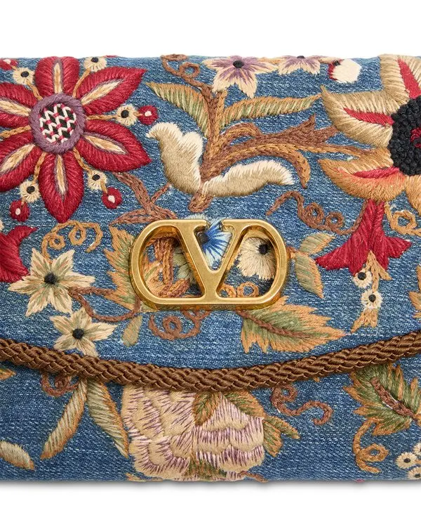 Valentino Garavani Devain Vlogo Small Embroidered Shoulder Bag