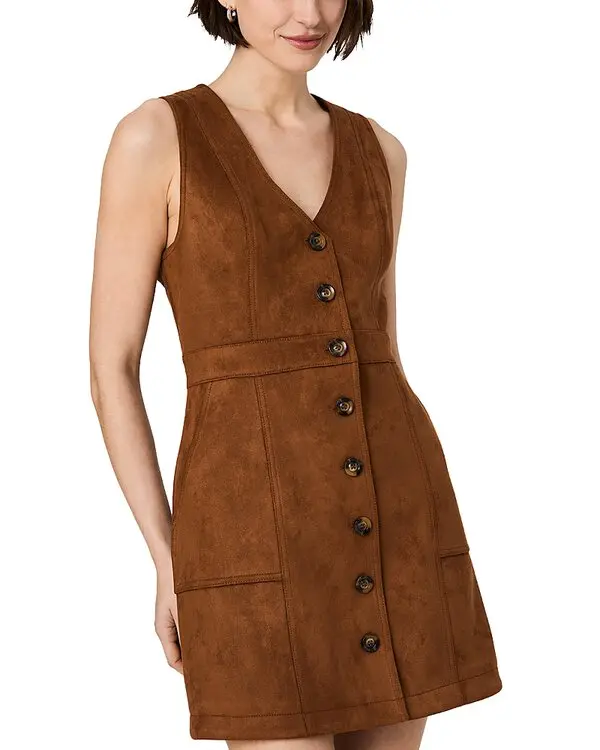 French Connection Laney Faux Suede Pocket Dress