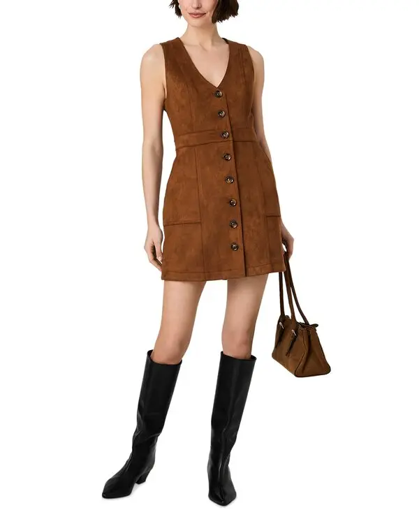 French Connection Laney Faux Suede Pocket Dress