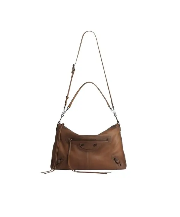 Balenciaga Medium Leather Shoulder Bag - Caramel Color