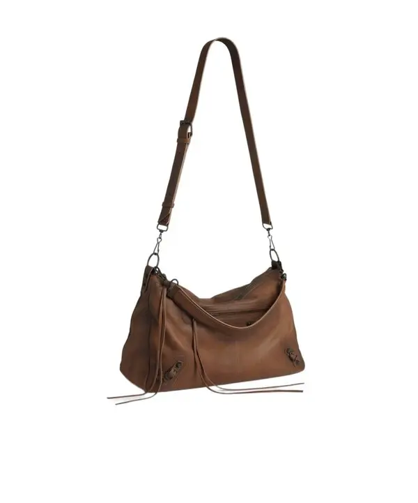 Balenciaga Medium Leather Shoulder Bag - Caramel Color