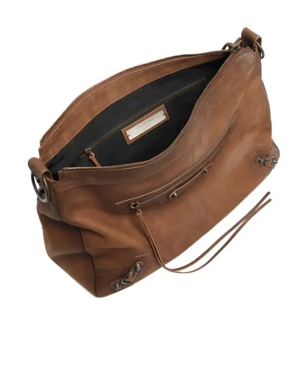 Balenciaga Medium Leather Shoulder Bag - Caramel Color
