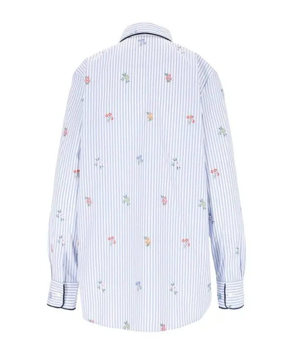 Etro Floral Printed Striped Shirt
