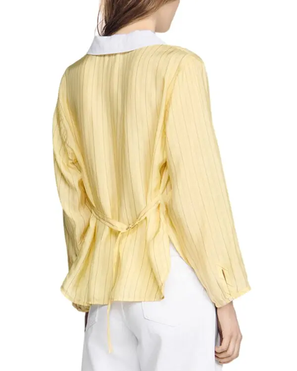 Sandro Cotton Striped Shirt