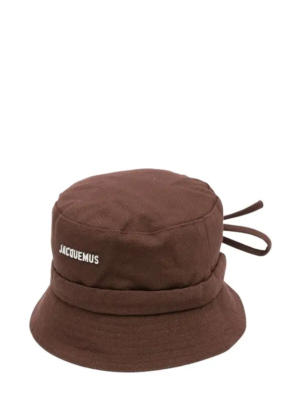 Jacquemus Logo Detail Cotton Bucket Hat