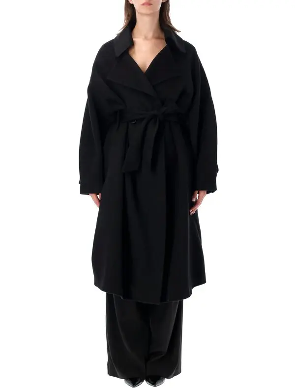 THE FRANKIE SHOP Oversized Belted Wool-blend Coat