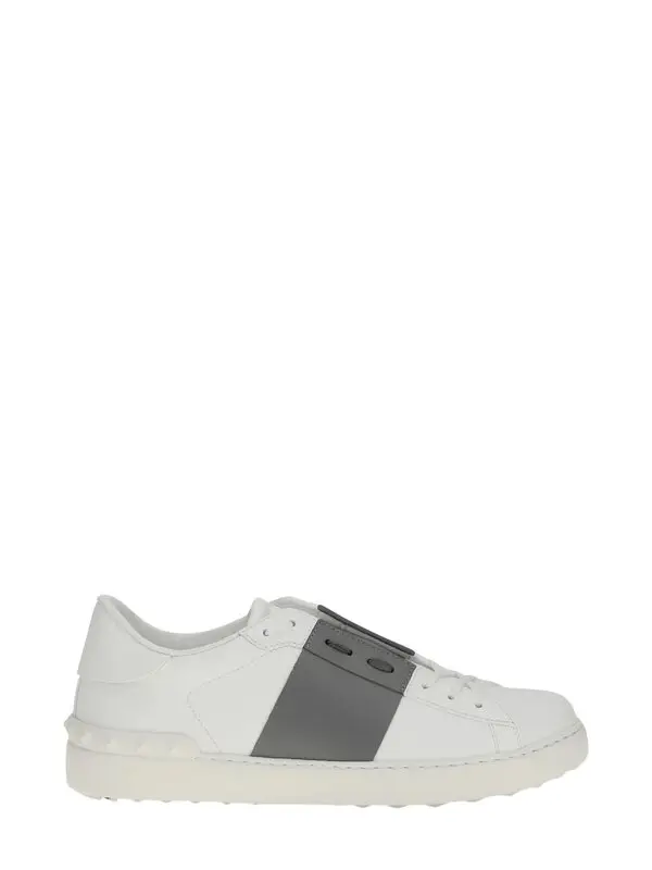 Valentino Garavani Rockstud Two-tone Slip-on Open Sneaker In Leather