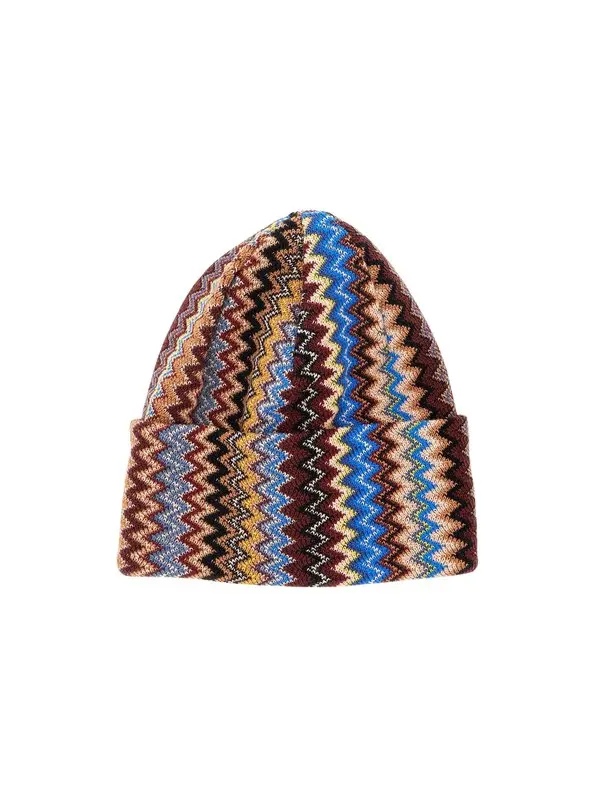 Missoni Patterned Knit Beanie Hat