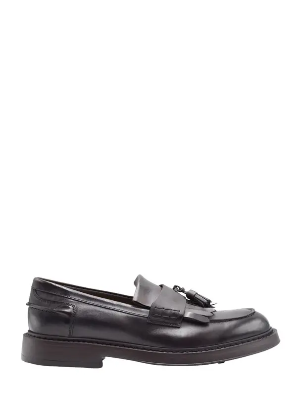 DOUCAL'S Calf Leather Flat Shoes - Brown