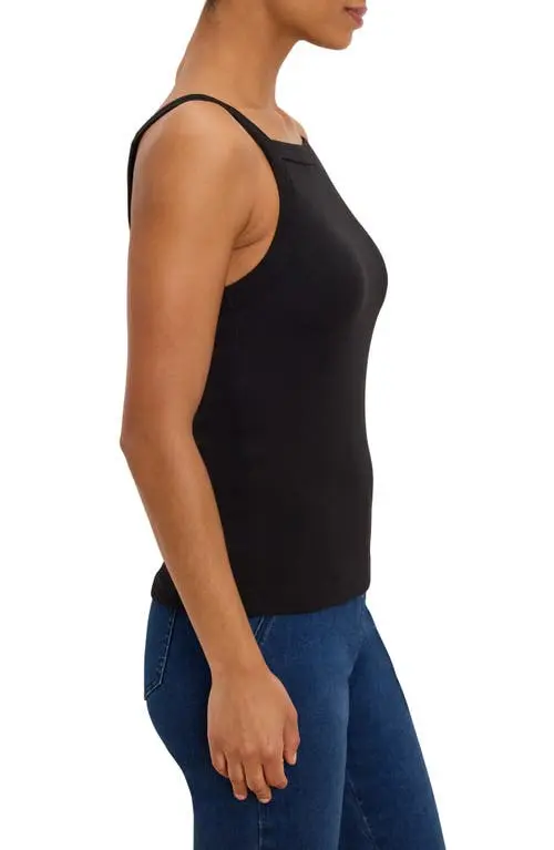 NIC+ZOE Square Neck Tank Top - Black Onyx