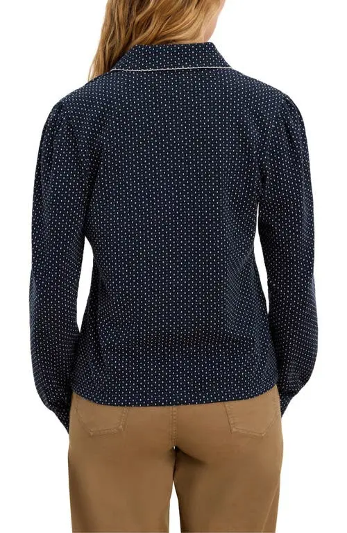 NIC+ZOE Derby Dot Polo Top