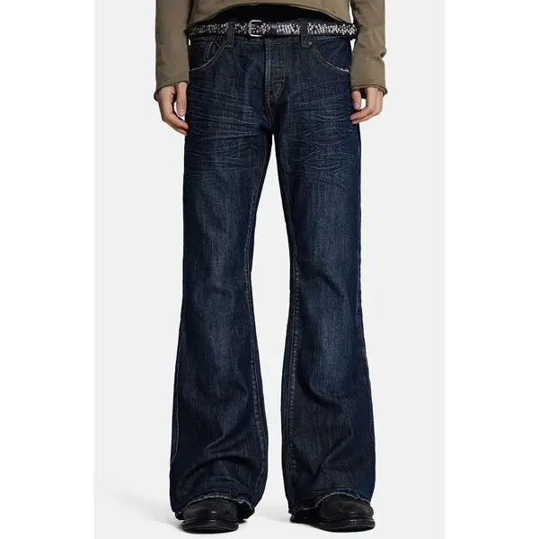 JADED LONDON Coated Jude Flare Leg Jeans