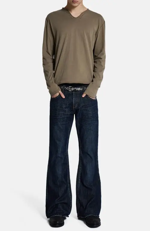 JADED LONDON Coated Jude Flare Leg Jeans