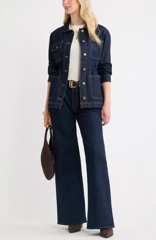 Treasure & Bond Cinched Waist Denim Jacket