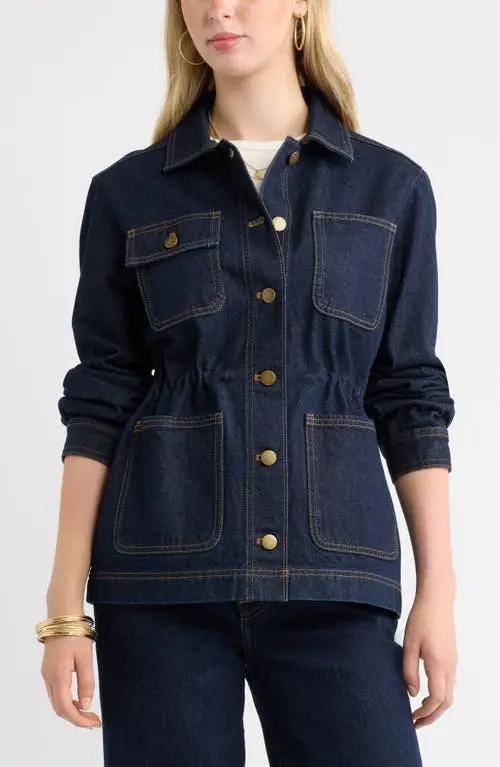 Treasure & Bond Cinched Waist Denim Jacket
