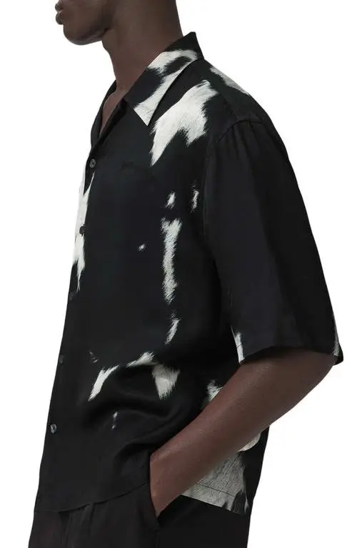 ALLSAINTS Templar Print Short Sleeve Button-up Shirt