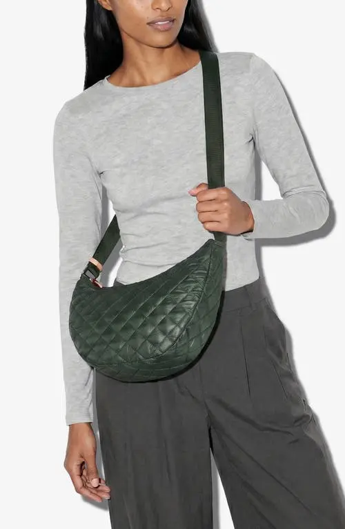 Mz Wallace Small Metro Smile Quilted Nylon Crossbody Bag