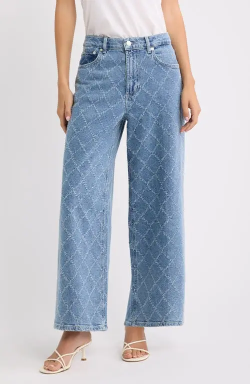 Rails Belmont Ed High Waist Wide Leg Jeans - Diamond Distress