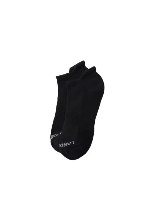 LANDS' END 3-pack Half Cushion Sport Low Cut Socks - Black