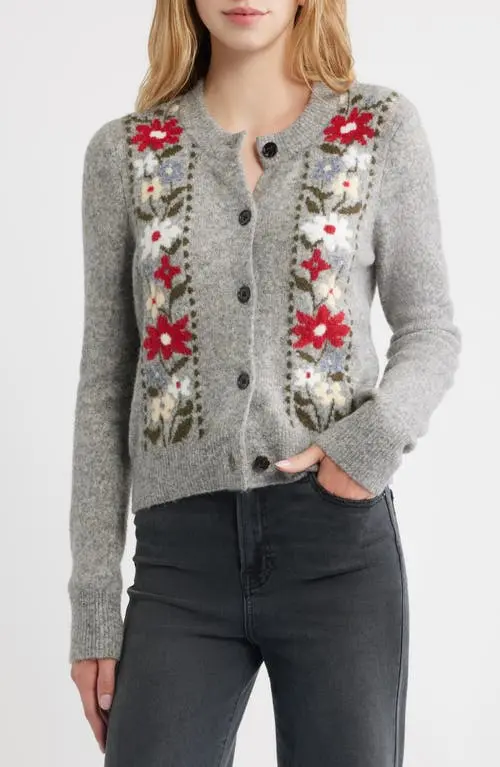 Rails Millie Embroidered Wool Blend Cardigan