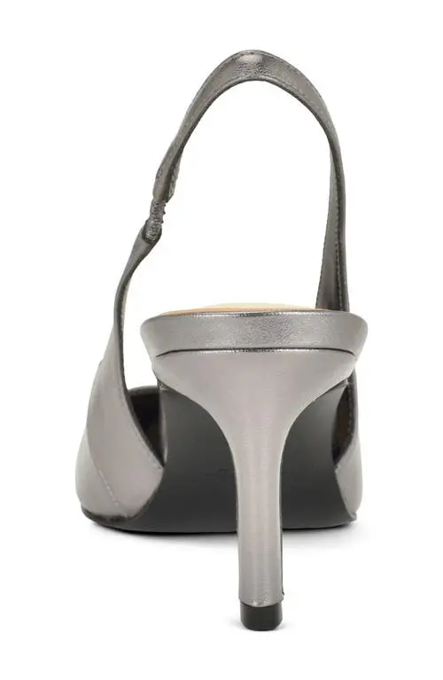 Nine West Verone Faux Leather Slingback Pumps - Pewter