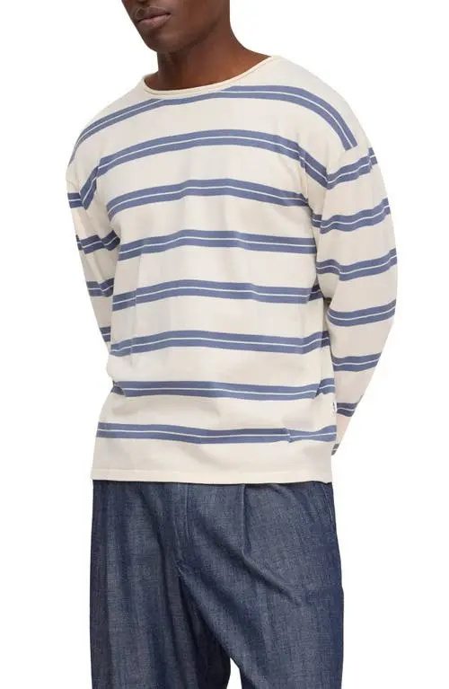 Nn07 Sailor Crew Striped Organic Cotton Sweater