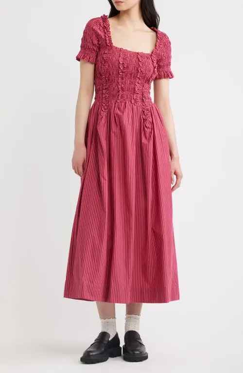 DAMSON MADDER Raphaela Ruffle Midi Dress
